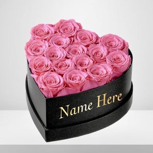 Real Preserved Rose Box, Forever Roses, Roses That Last, Heart Shaped ...