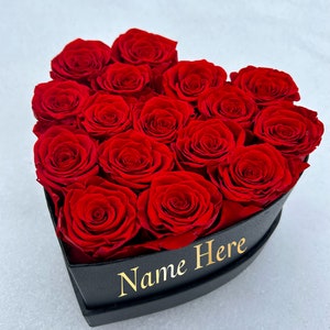 Real Preserved Rose Box, Forever Roses, Roses That Last, Heart Shaped ...