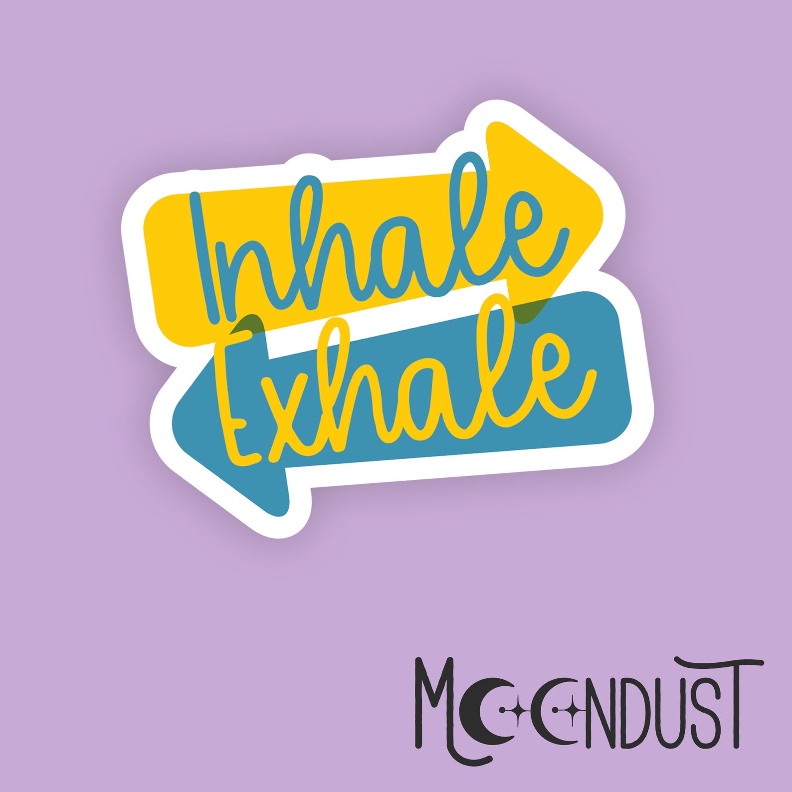 Inhale Exhale Arrows Sticker | Mindfulness Vinyl Sticker | Calming ...