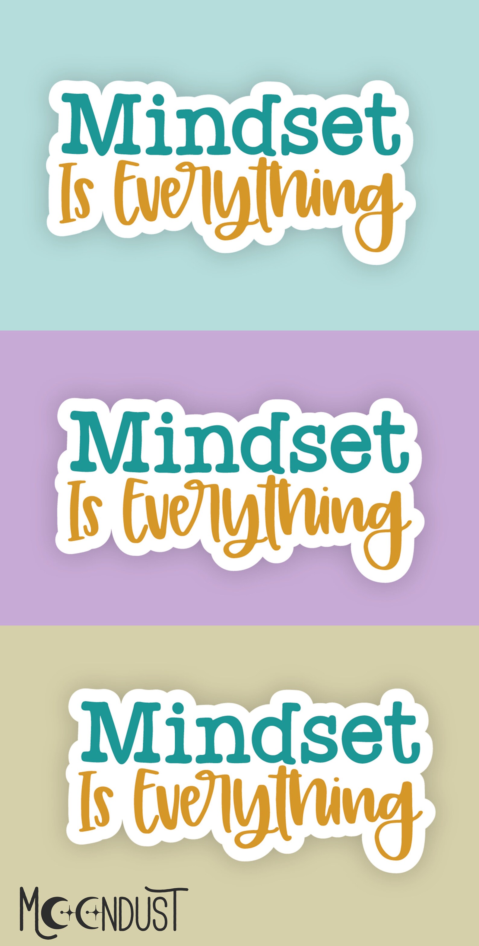 Mindset is Everything Sticker | Positive Mindset Quote Sticker ...