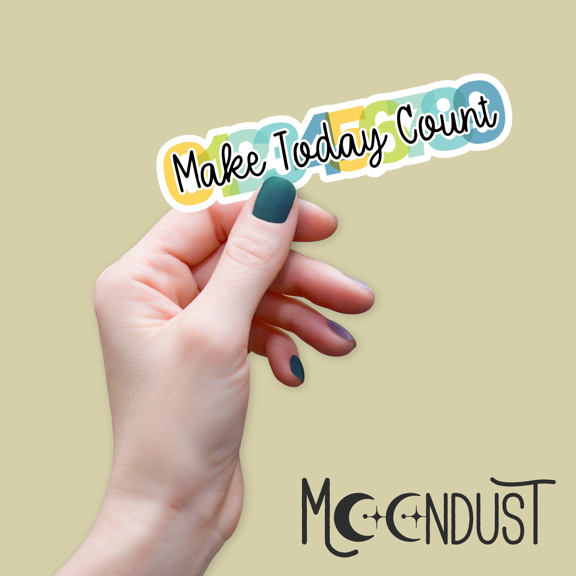 Make Today Count Sticker | Inspirational Quote Sticker for Planner ...