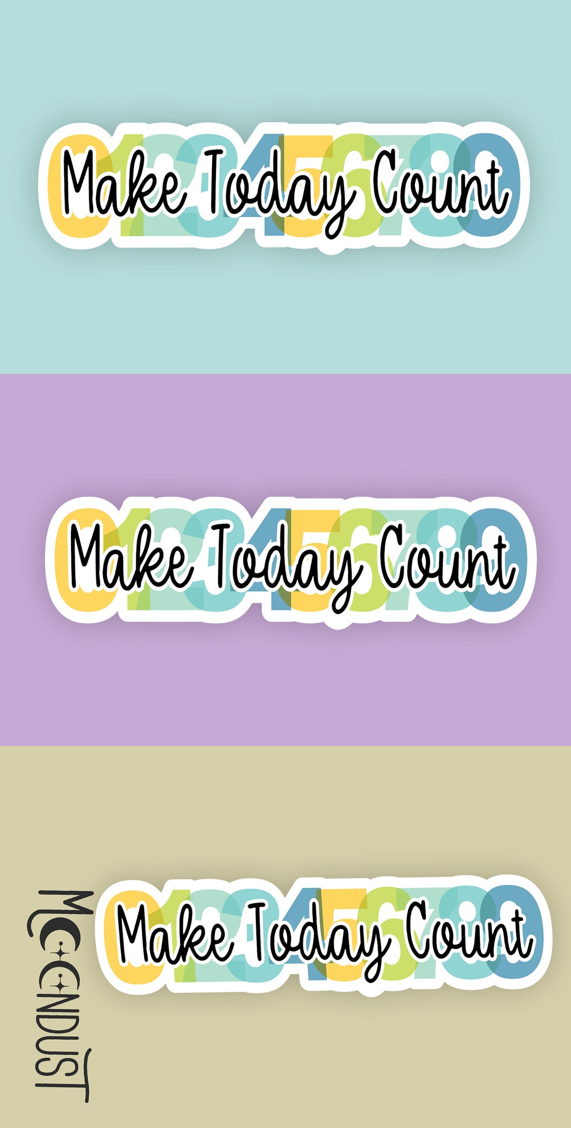 Make Today Count Sticker | Inspirational Quote Sticker for Planner ...
