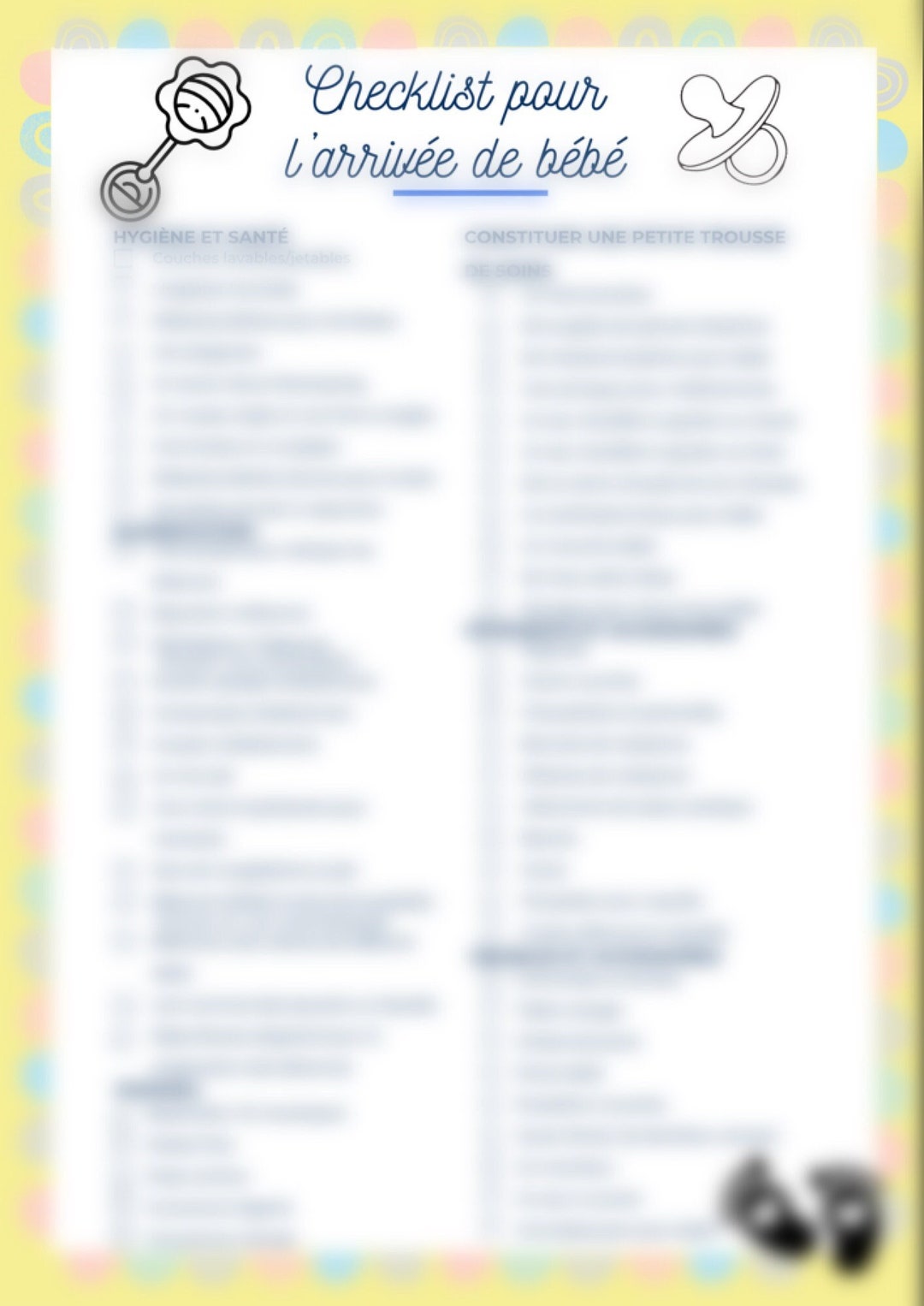 Baby Arrival Checklist - Etsy