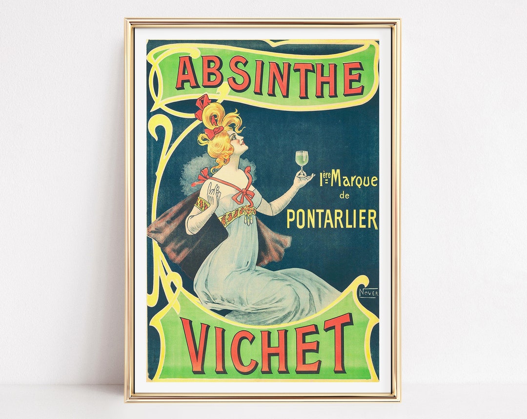 Absinthe Vichet Vintage Art Print, Alcohol Poster, Feminist Poster ...