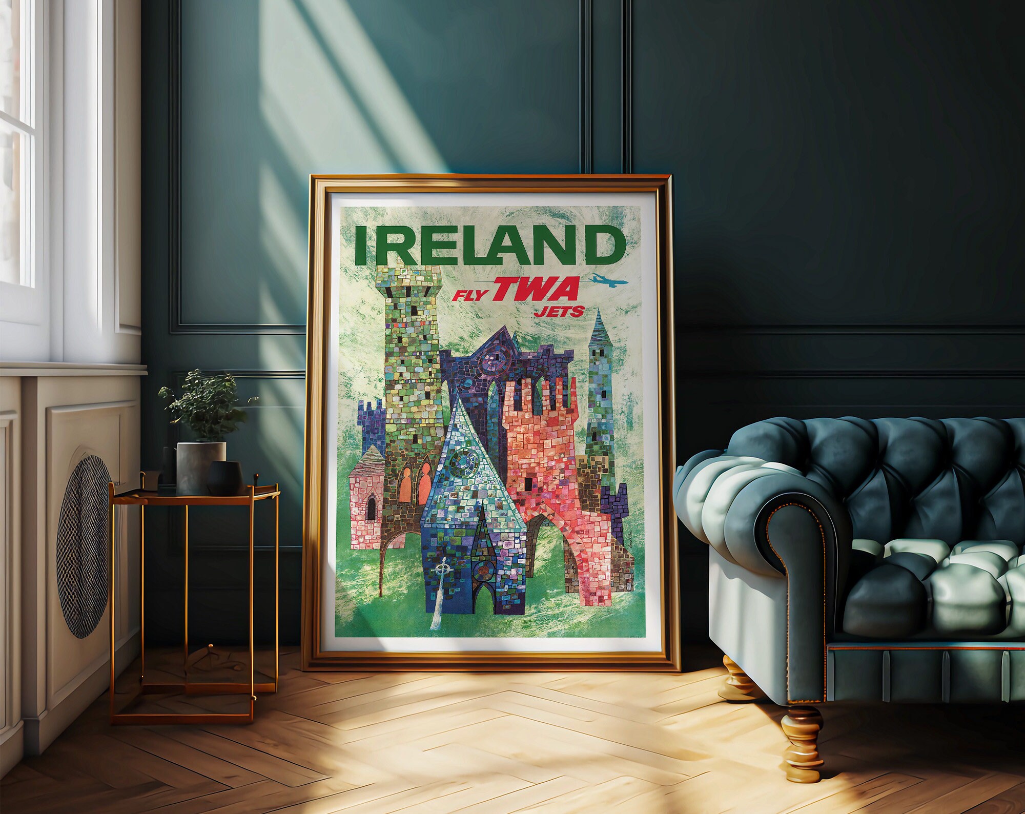 Ireland Castles Travel Poster, Vintage Wall Art, Art Decor, Trendy ...