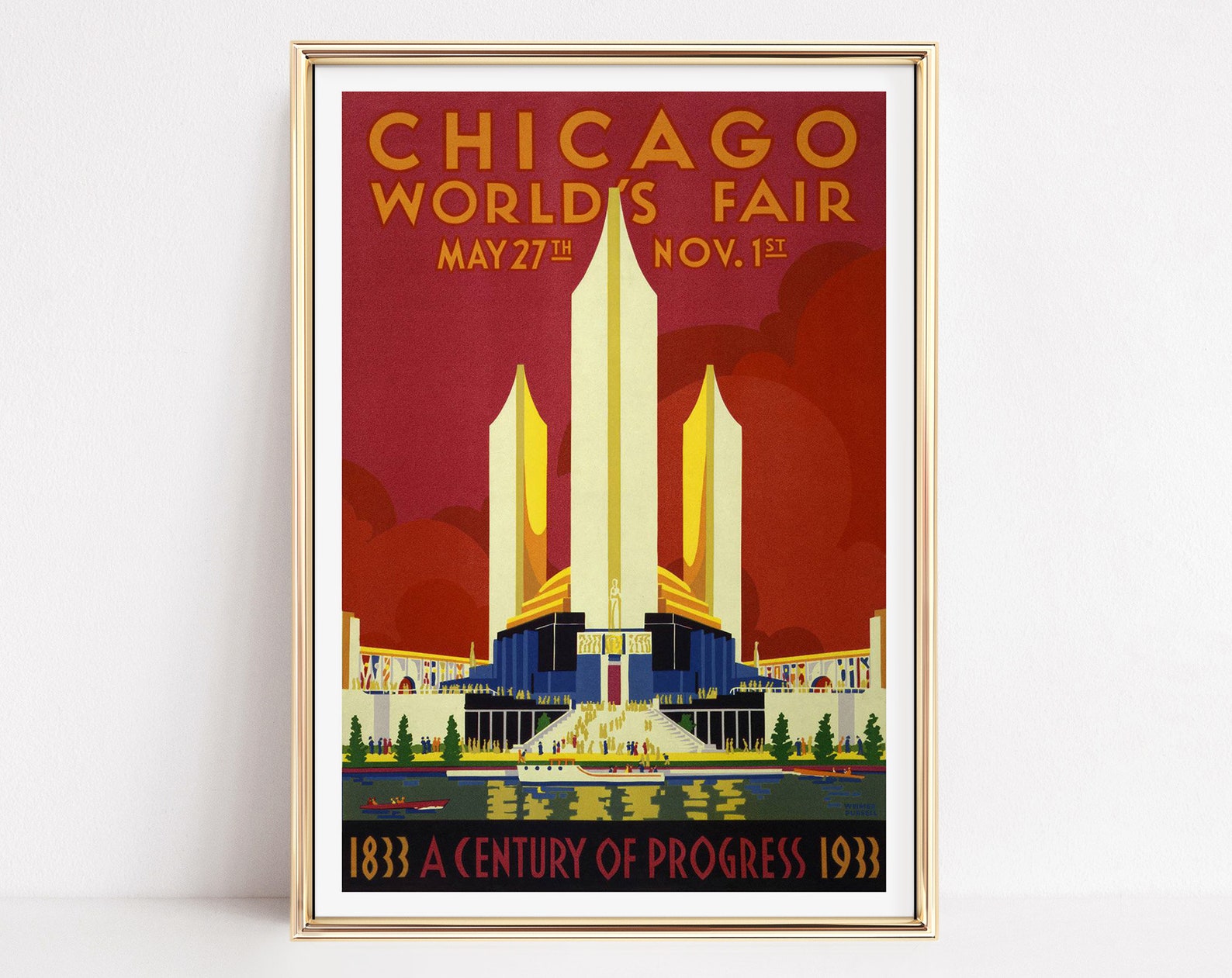 World Fair Chicago 1933 Vintage Poster, Vintage Wall Art, Art Decor ...