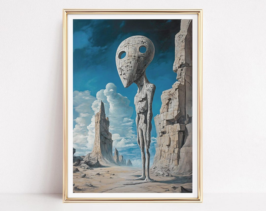 Surrealism Ghost of the Past Artistic Print, Vintage Wall Art, Art ...
