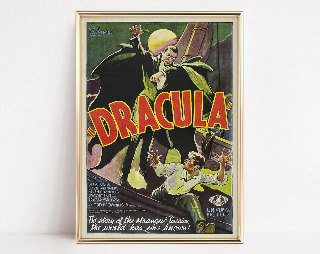 Dracula Vampire Movie Poster, Vintage Wall Art, Art Decor, Trendy ...