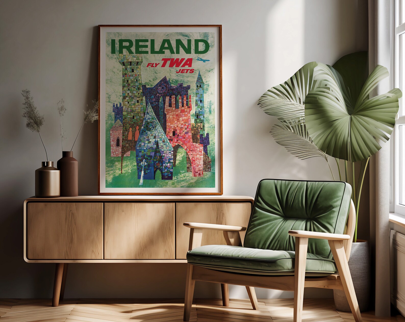 Ireland Castles Travel Poster, Vintage Wall Art, Art Decor, Trendy ...