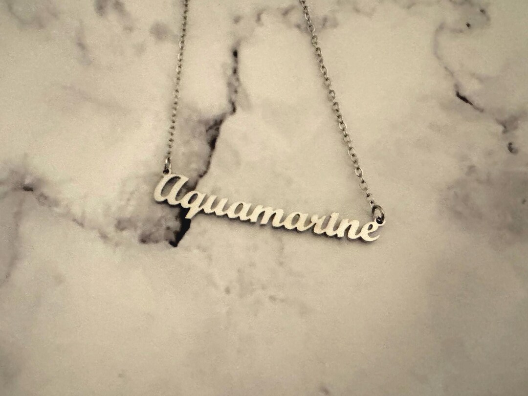 Aquamarine by Addison Rae Necklace (silver) - Etsy