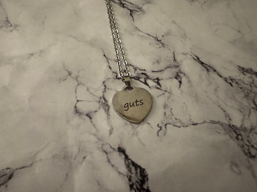 Olivia Rodrigo Guts Necklace silver Heart - Etsy