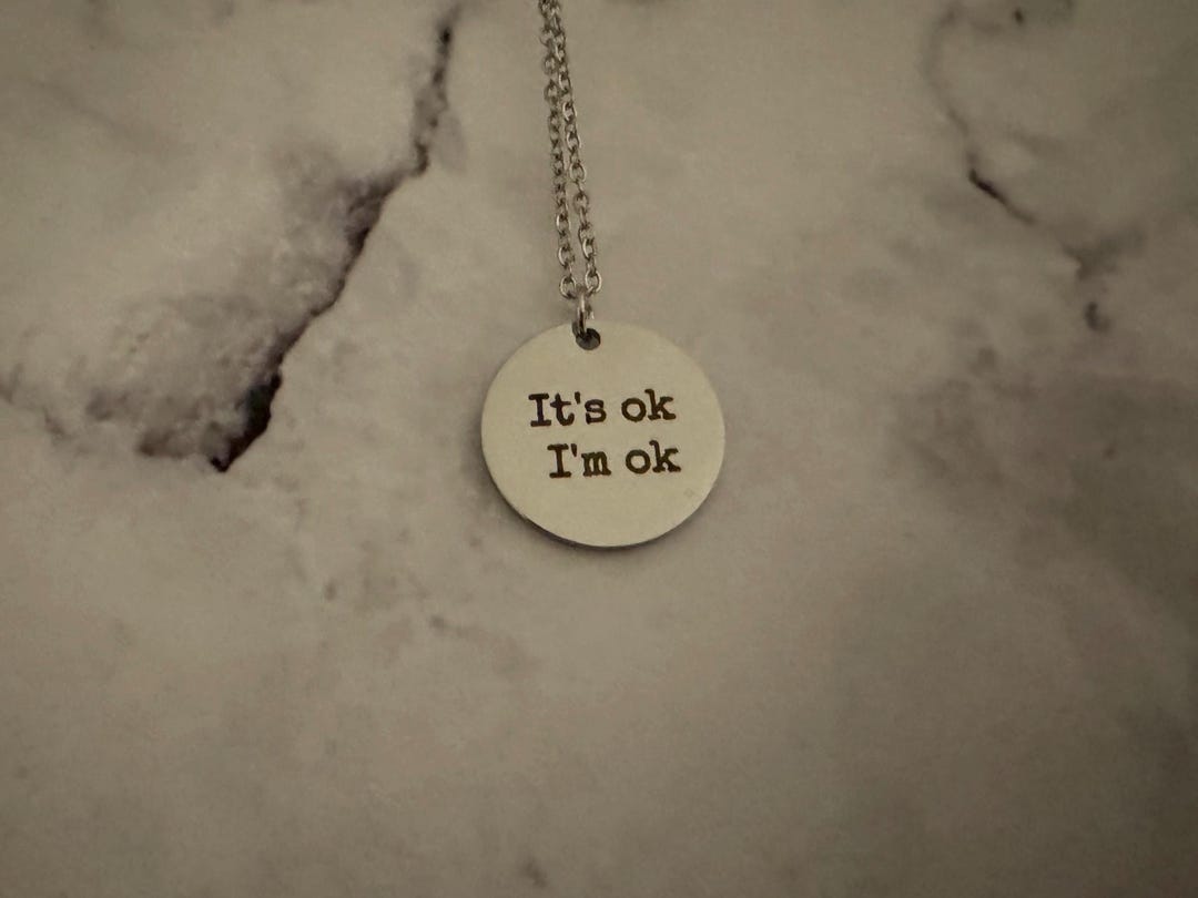 It’s Ok I’m Ok by Tate Mcrae Necklace (silver) - Etsy