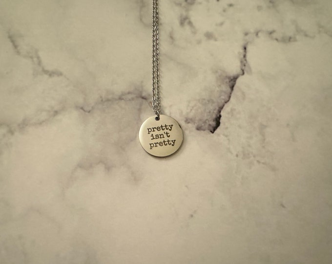 Olivia Rodrigo Guts pretty Isnt Pretty Necklace silver - Etsy Olivia Rodrigo Guts pretty Isnt Pretty Necklace silver - Etsy