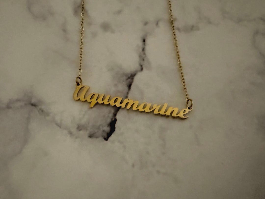 Aquamarine by Addison Rae Necklace gold - Etsy