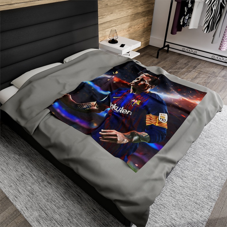 Legendary Coziness: Lionel Messi Plush Velveteen Blanket - Etsy