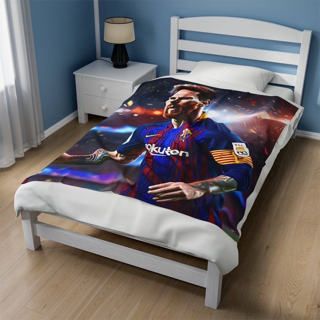 Legendary Coziness: Lionel Messi Plush Velveteen Blanket - Etsy