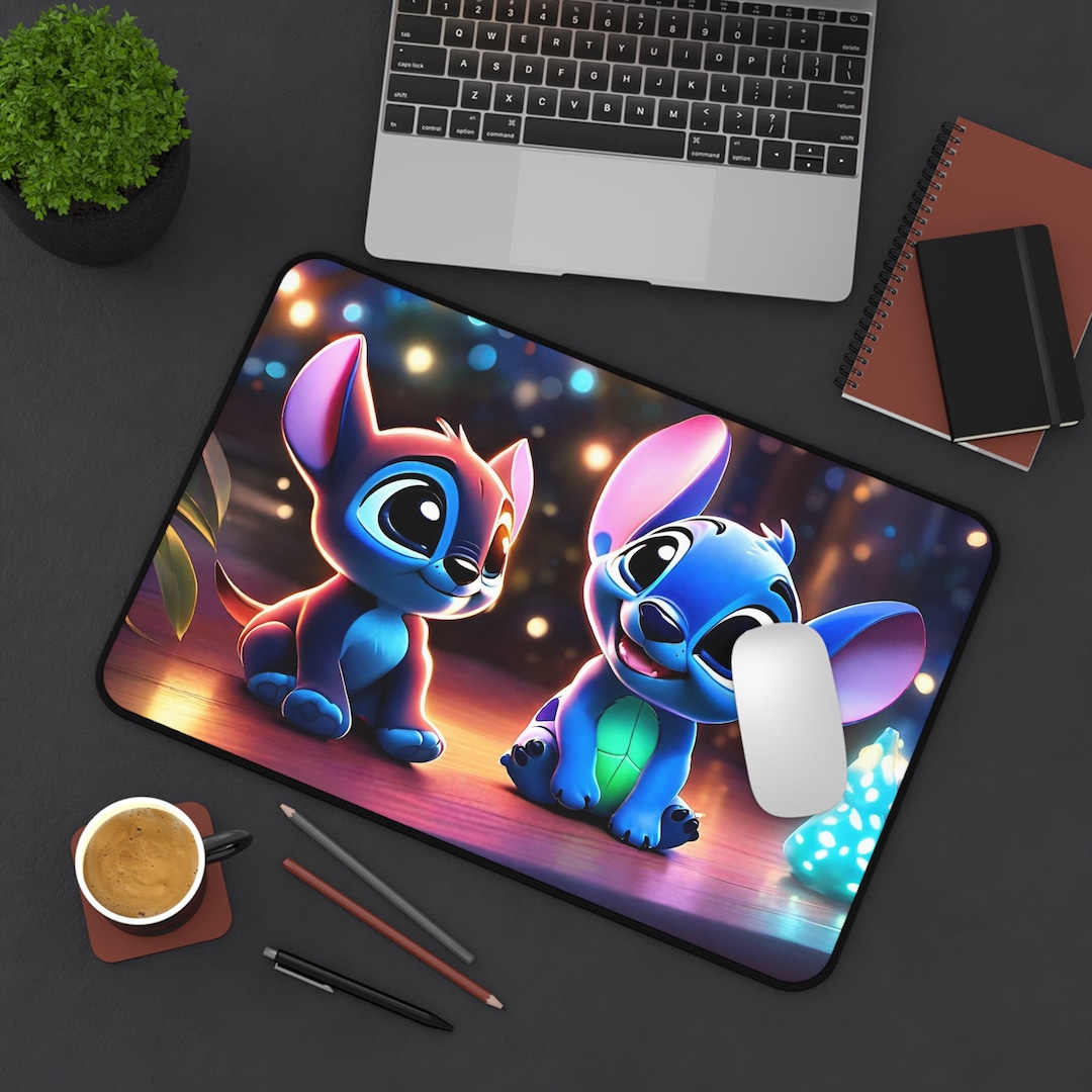 Ohana Magic: Lilo and Stitch Desk Mat Surfing Through - Etsy