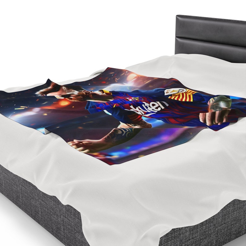 Legendary Coziness: Lionel Messi Plush Velveteen Blanket - Etsy