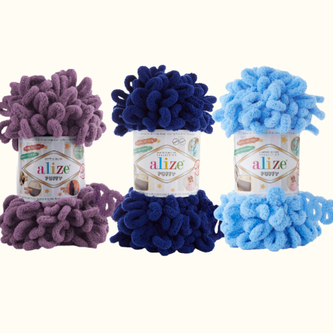 Alize Puffy, Chunky Yarn, Baby Blanket Yarn, Blanket Yarn, Cozy, Hand ...
