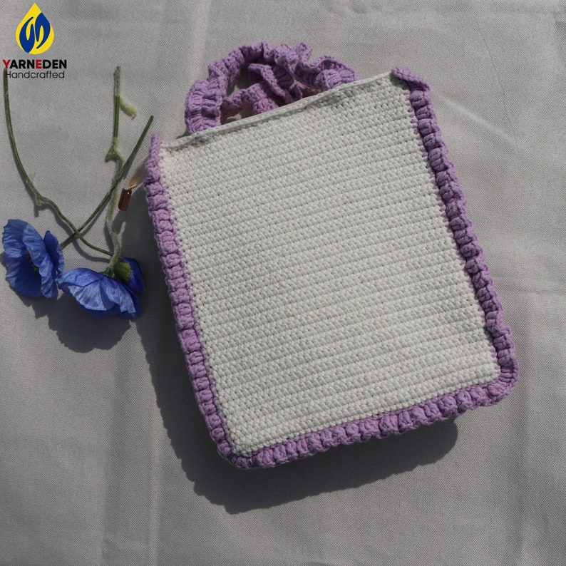 Crochet Tulip Bag Floral Tote Handmade Tulip Bag Artistic Flower Spring ...