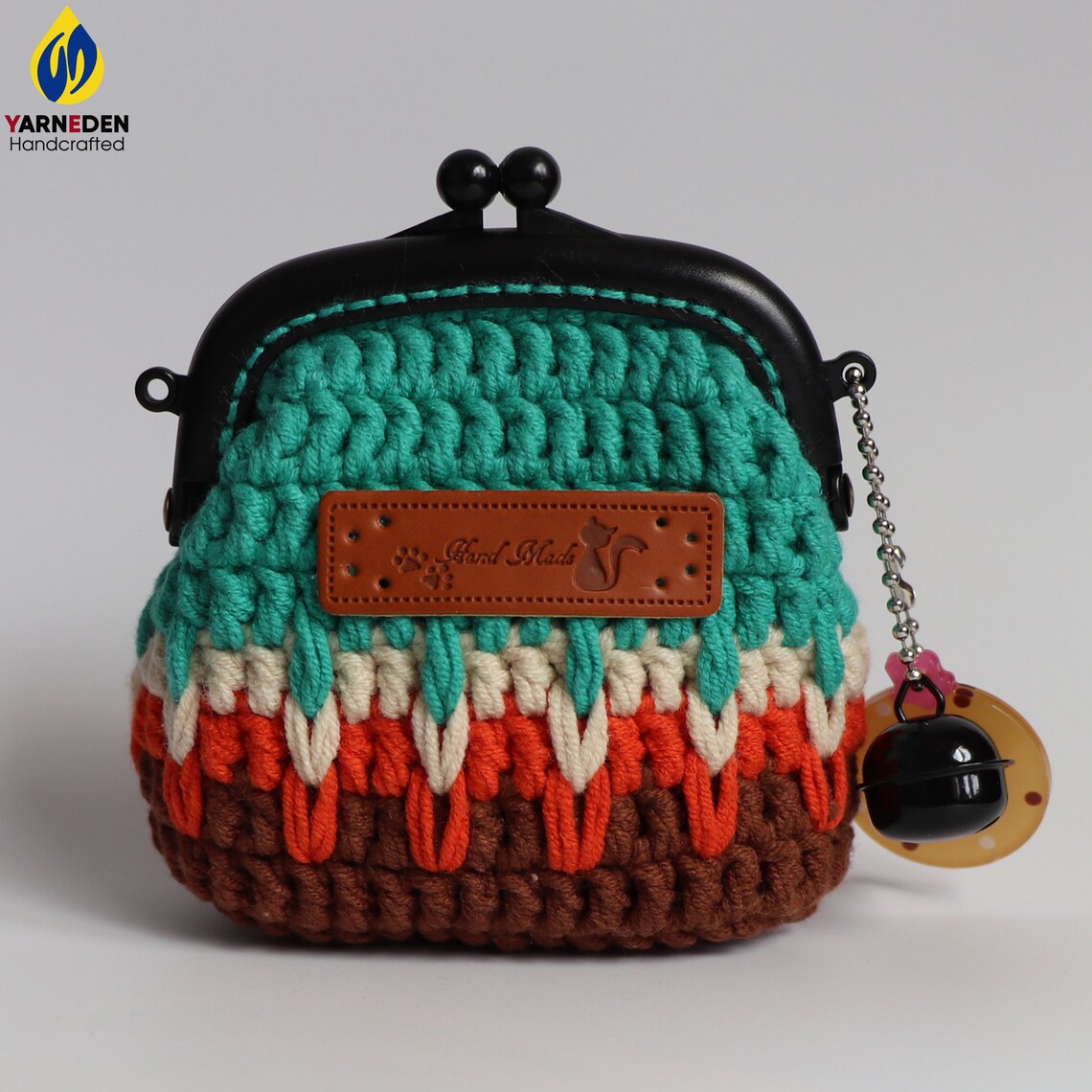 Colorful Crochet Coin Purse Handmade Bag Small Pouch Crochet Unique ...