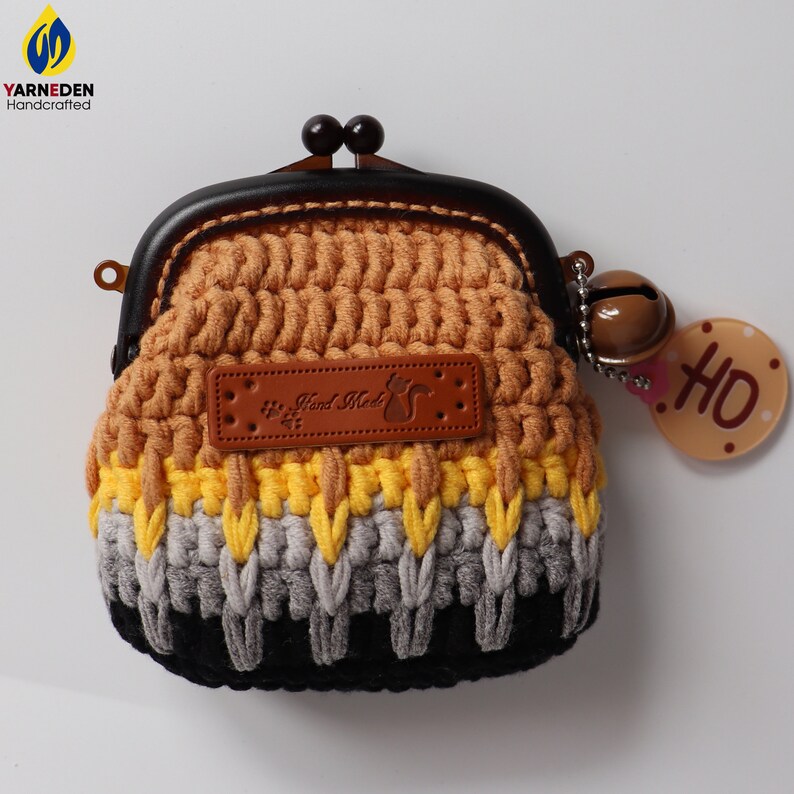 Colorful Crochet Coin Purse Handmade Bag Small Pouch Crochet Unique ...