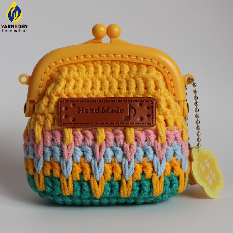 Colorful Crochet Coin Purse Handmade Bag Small Pouch Crochet Unique ...