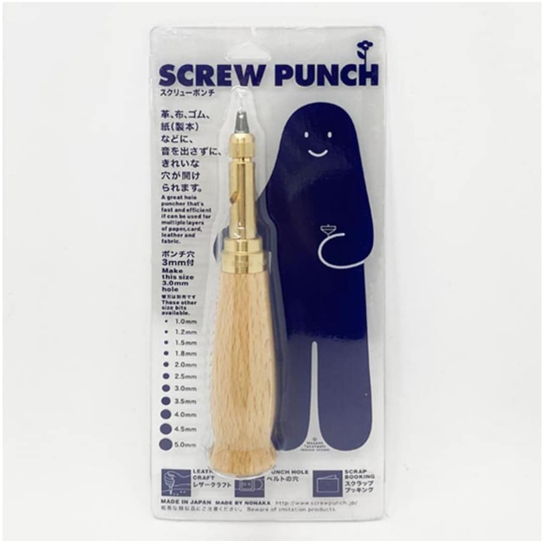 NONAKA Japanese Screw Punch, 3.0mm Blade, Made in Japan - Etsy