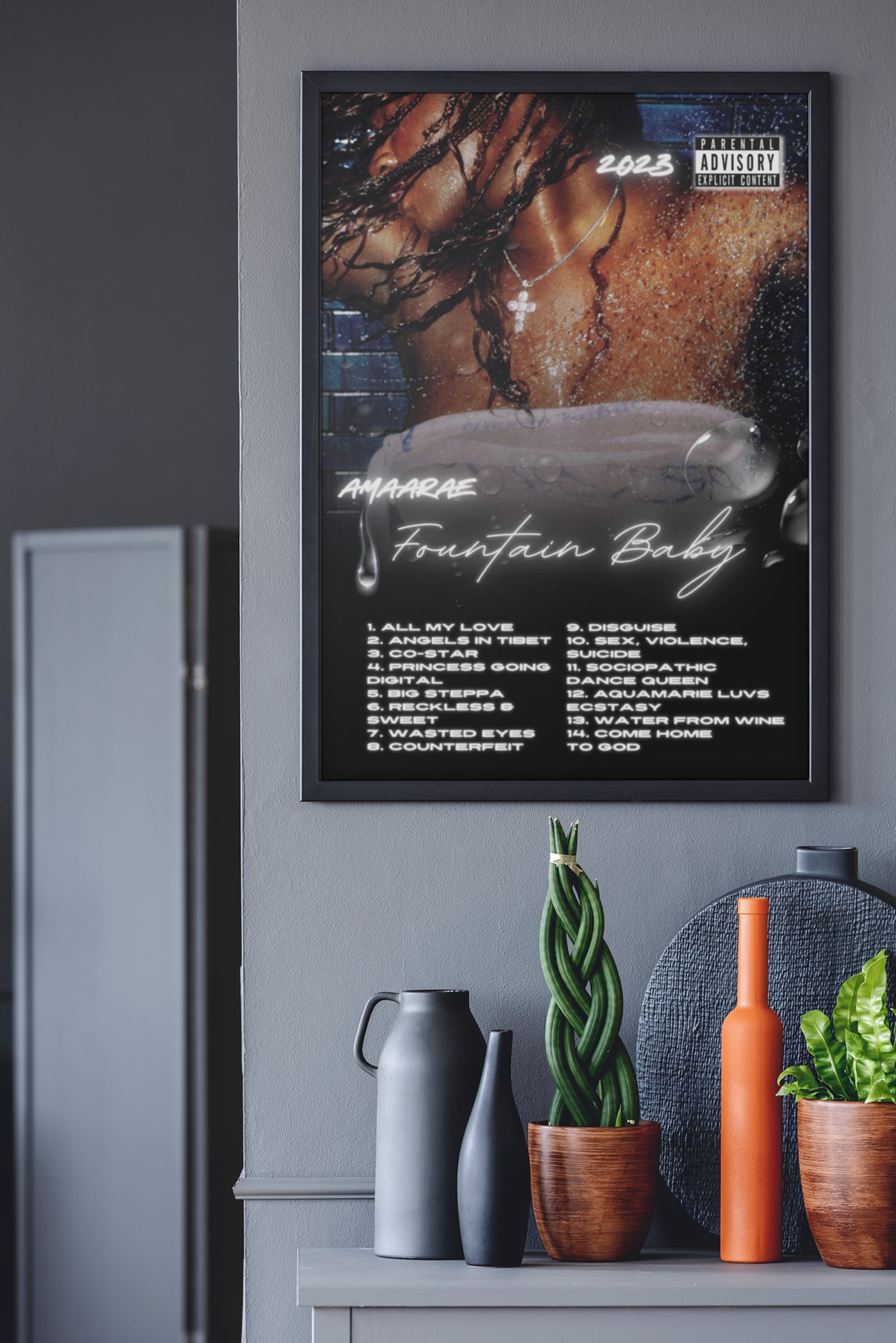 Amaarae Fountain Baby Album Cover Poster Digital Print, Music Wall Art ...