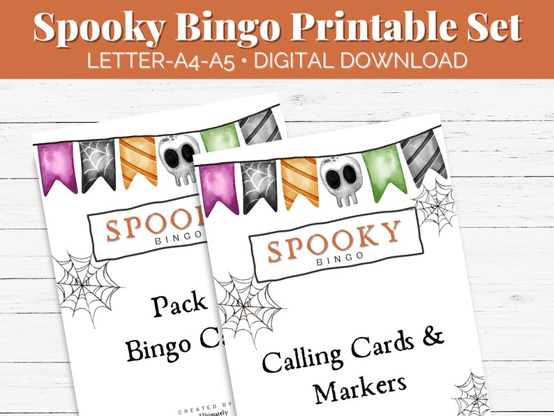 36 Unique Cards Kids Halloween Bingo Game Spooky Bingo - Etsy