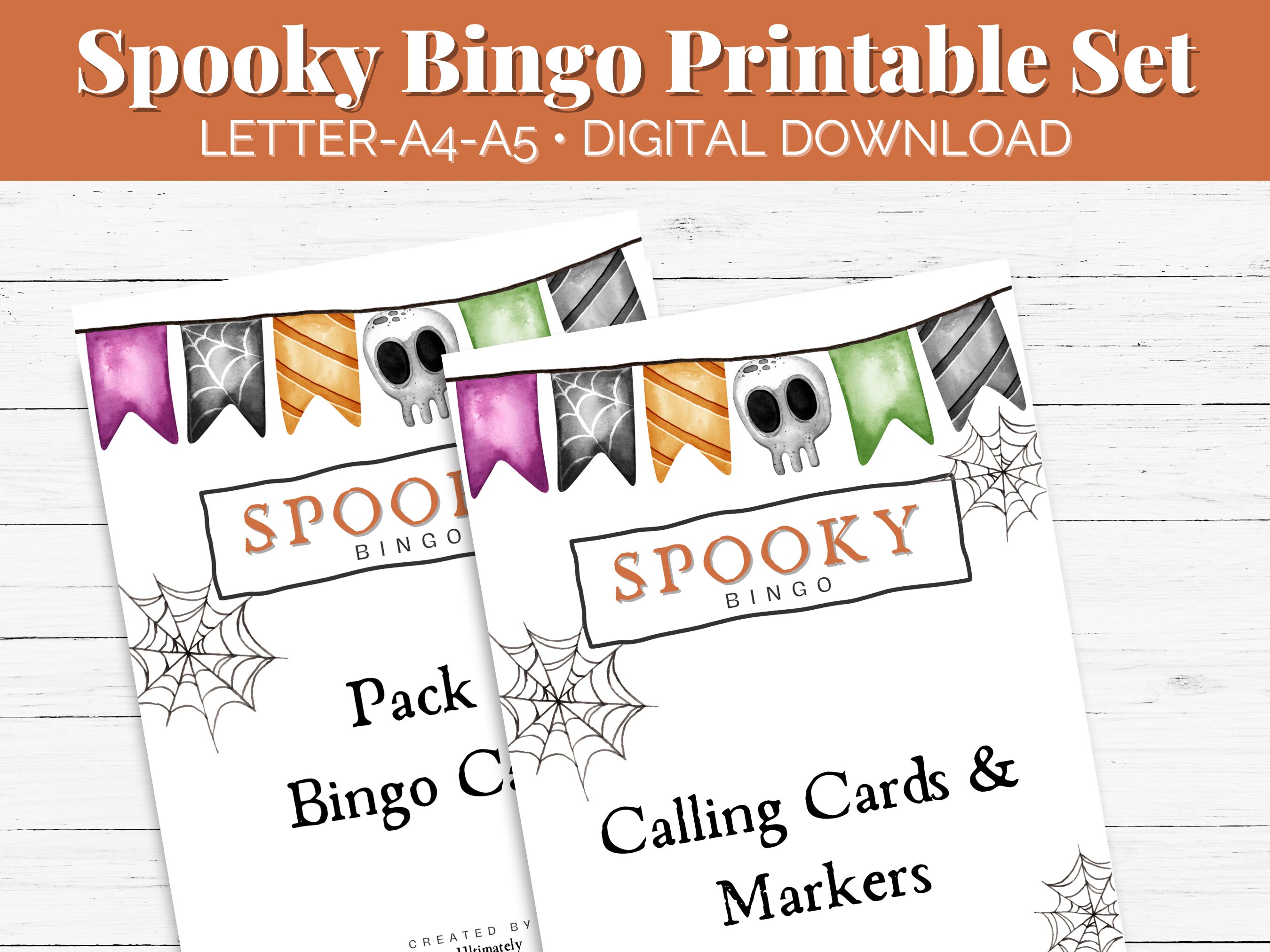 36 Unique Cards | Kids Halloween Bingo Game | Spooky Bingo | Halloween ...