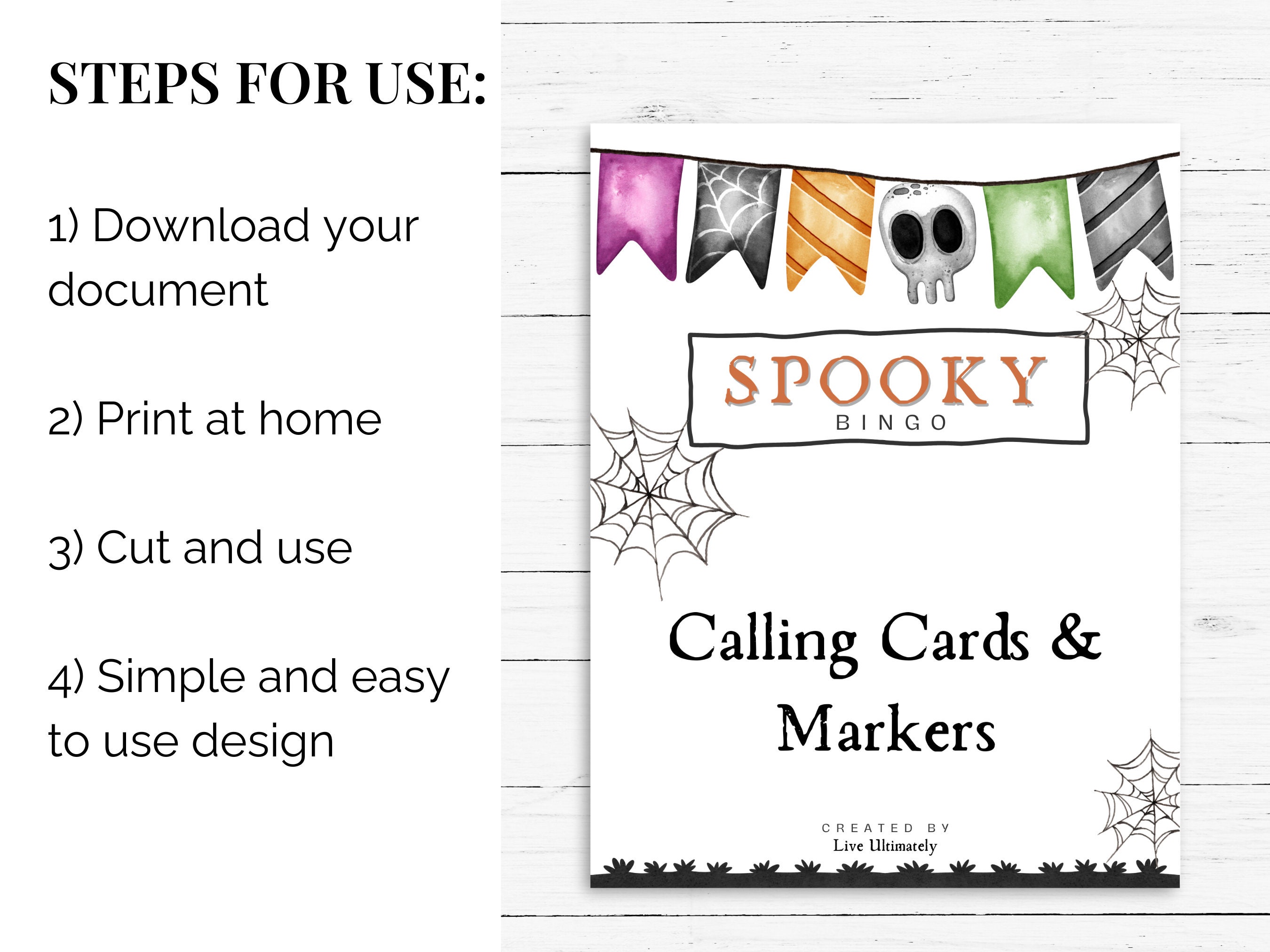 36 Unique Cards | Kids Halloween Bingo Game | Spooky Bingo | Halloween ...