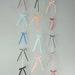 Narrow Velvet Bow Streamer Garland Ribbon Bow Color Gradient Room Decor ...