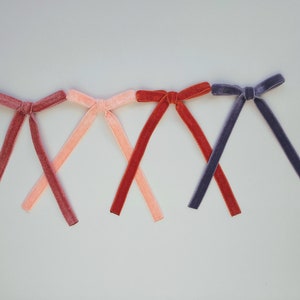 Narrow Velvet Bow Streamer Garland Ribbon Bow Color Gradient Room Decor ...