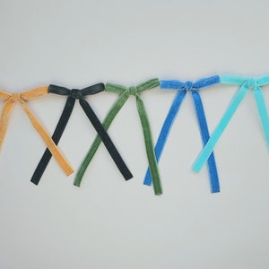 Narrow Velvet Bow Streamer Garland Ribbon Bow Color Gradient Room Decor ...