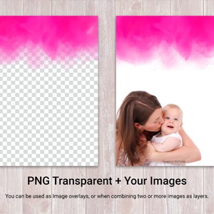 Watercolor Border Clipart, Rainbow Background PNG & JPG, Digital Frames ...