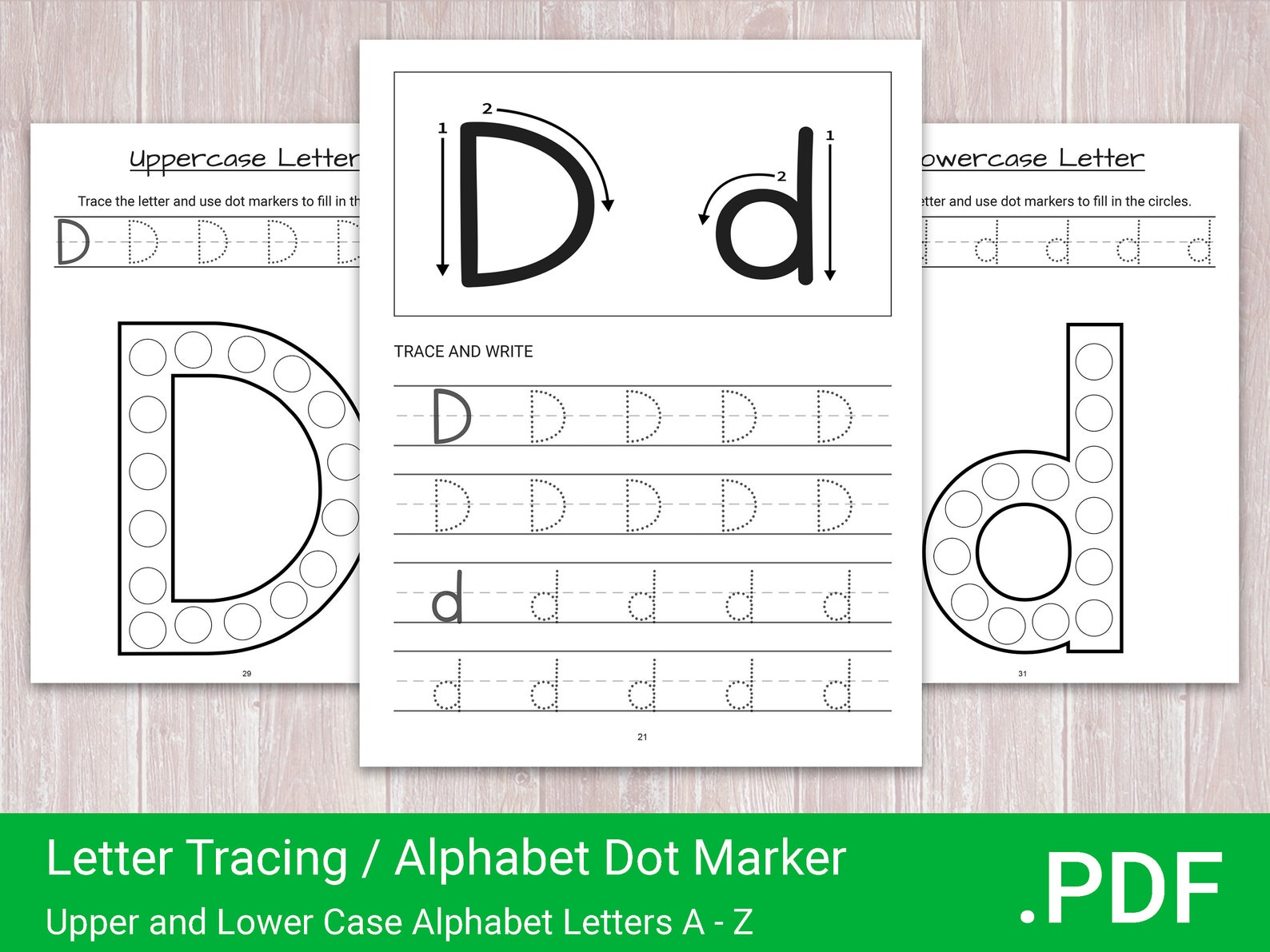 Letter Tracing / Alphabet Dot Marker Upper and Lower Case Alphabet ...