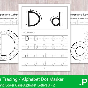 Letter Tracing / Alphabet Dot Marker Upper and Lower Case Alphabet ...