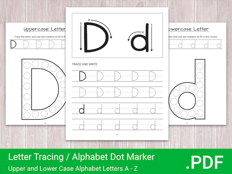 Letter Tracing / Alphabet Dot Marker Upper and Lower Case Alphabet ...