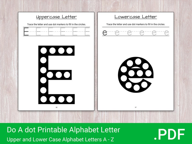 Do A Dot Printable Alphabet Letter Upper and Lower Case | Alphabet ...