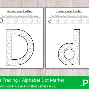 Letter Tracing Alphabet Dot Marker Upper and Lower Case | Alphabet ...