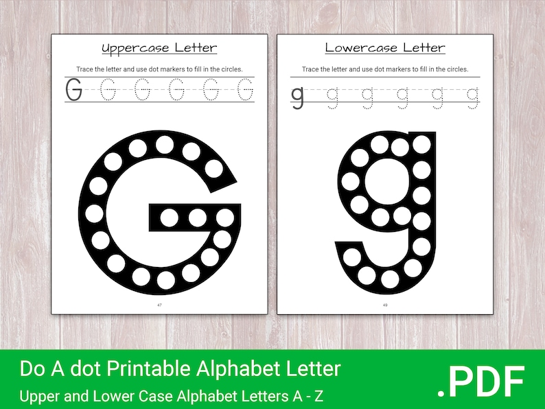 Do A Dot Printable Alphabet Letter Upper and Lower Case | Alphabet ...