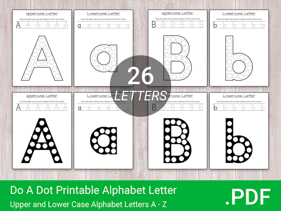 Letter Tracing Alphabet Dot Marker Upper and Lower Case | Do A Dot ...