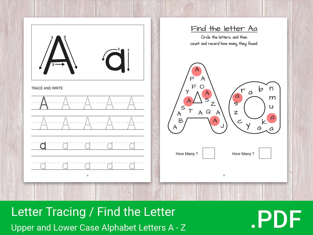 Letter Tracing | Find the Letter Upper and Lower Case | Alphabet ...