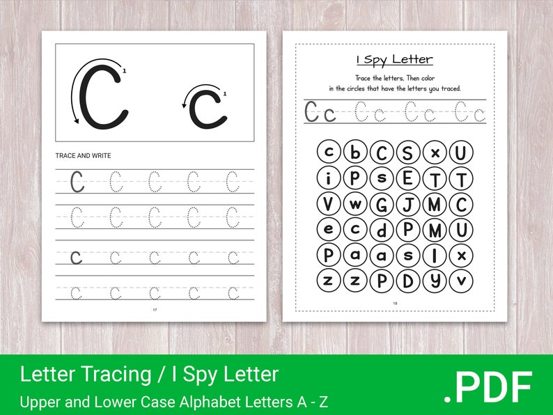 Letter Tracing | I Spy Letter Upper and Lower Case | Alphabet Letters A ...