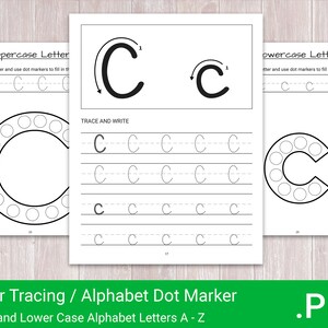 Letter Tracing / Alphabet Dot Marker Upper and Lower Case Alphabet ...