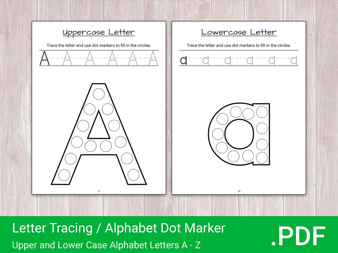 Letter Tracing Alphabet Dot Marker Upper and Lower Case | Alphabet ...