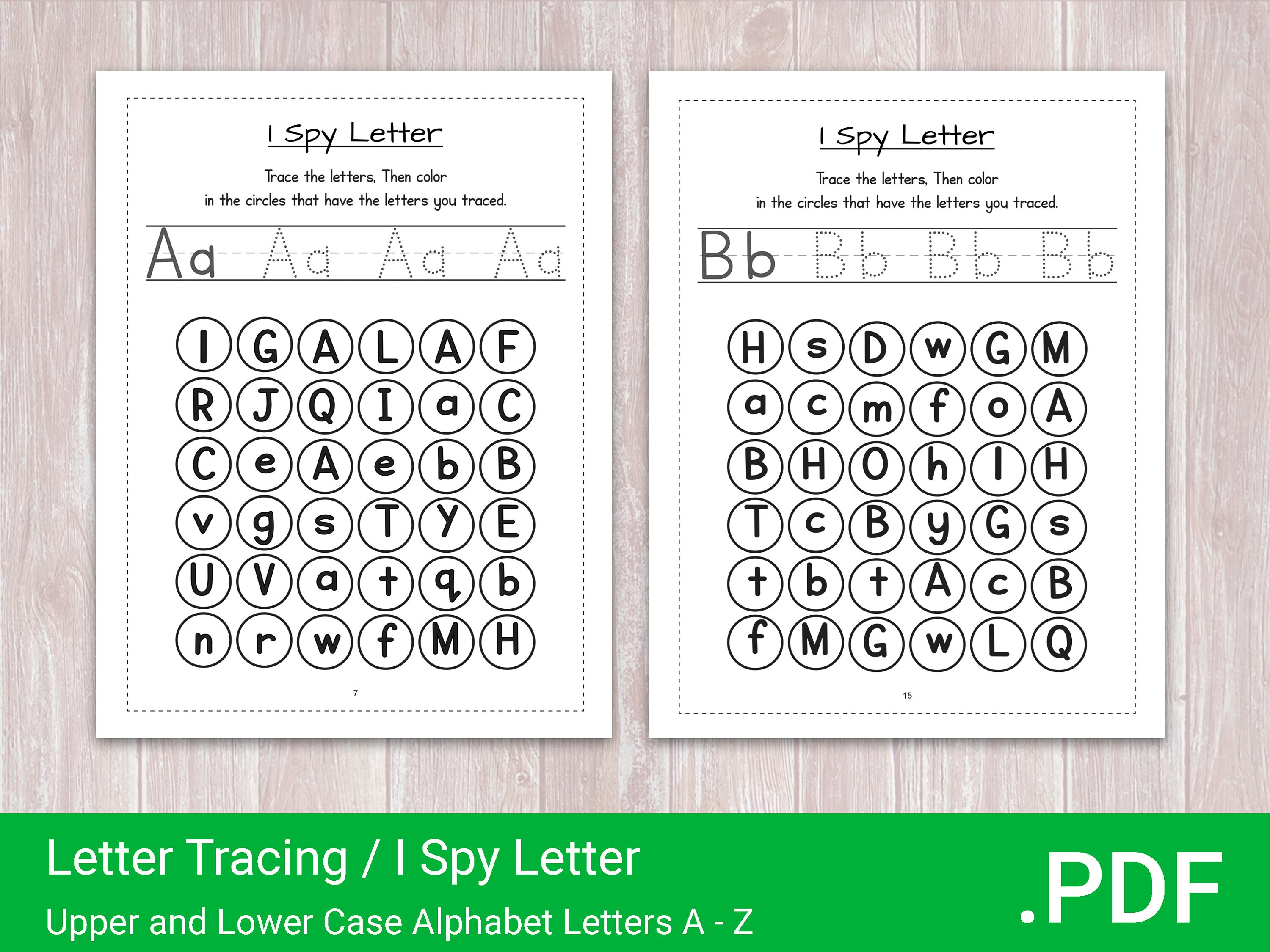 Letter Tracing | I Spy Letter Upper and Lower Case | Alphabet Letters A ...