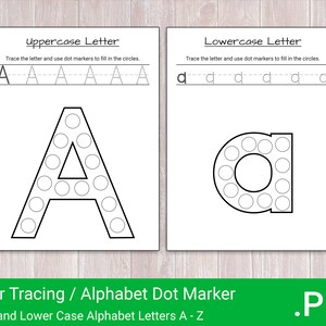 Letter Tracing Alphabet Dot Marker Upper and Lower Case | Do A Dot ...