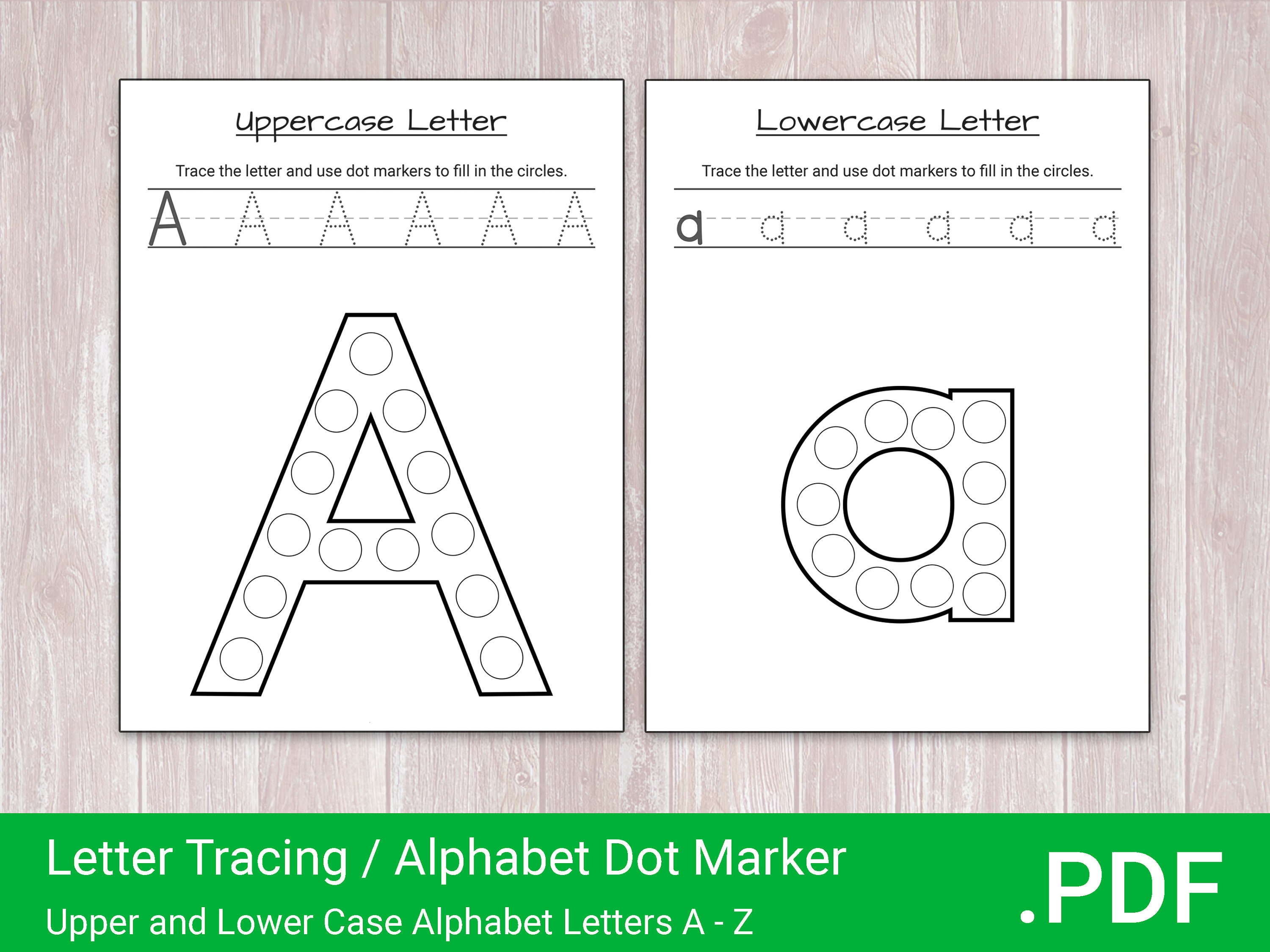 Letter Tracing Alphabet Dot Marker Upper and Lower Case Do A Dot ...